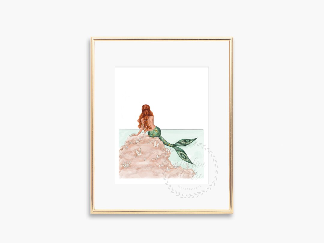 Scorpio Mermaid | Zodiac Mermaid Collection | Astrology Art - Etsy