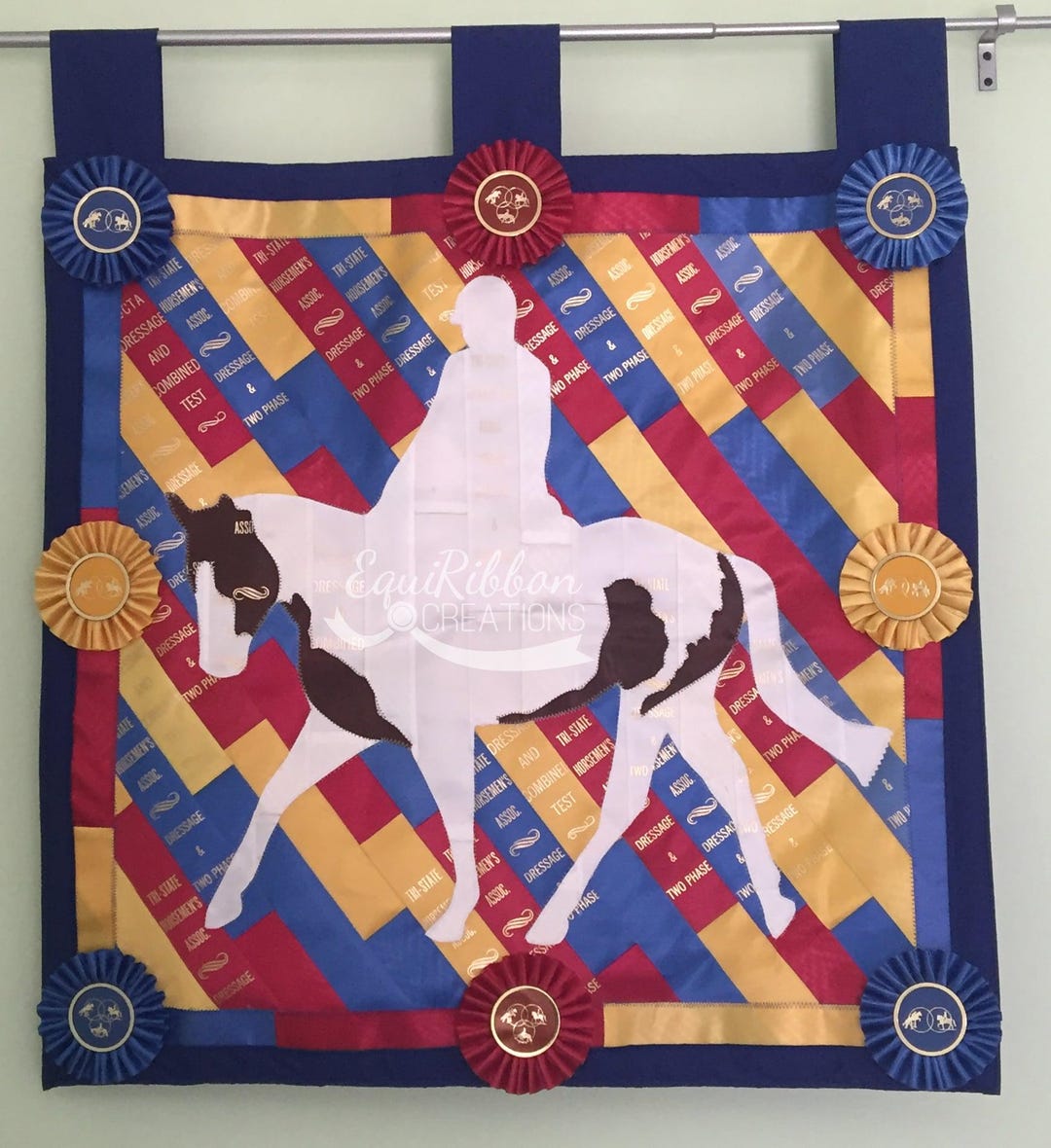 Ribbon Wall Hanging - Silhouette Wall Hanging - Equestrian - Horseback ...