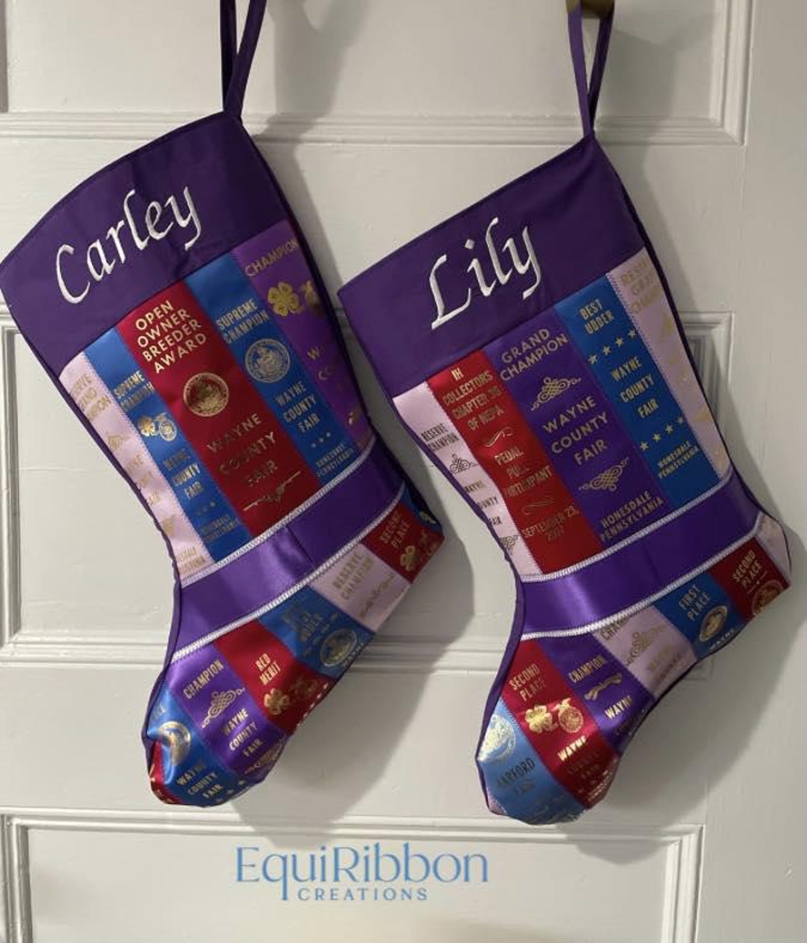 Christmas Stocking - Horse Christmas - Ribbon Stocking - Horse Gift ...