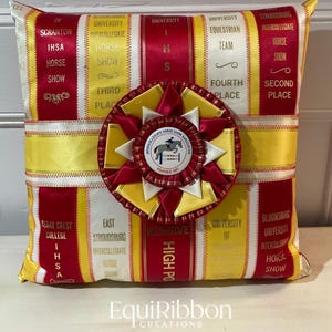 Horse Show Ribbon Pillow - "the Trim" - Made to Order - Horse Show ...