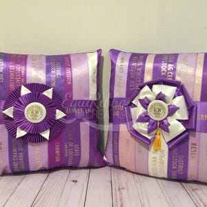 Horse Show Ribbon Pillow - the Classic - Made to Order - Horse Show ...