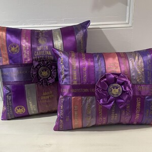 Horse Show Ribbon Pillow - the Classic - Made to Order - Horse Show ...