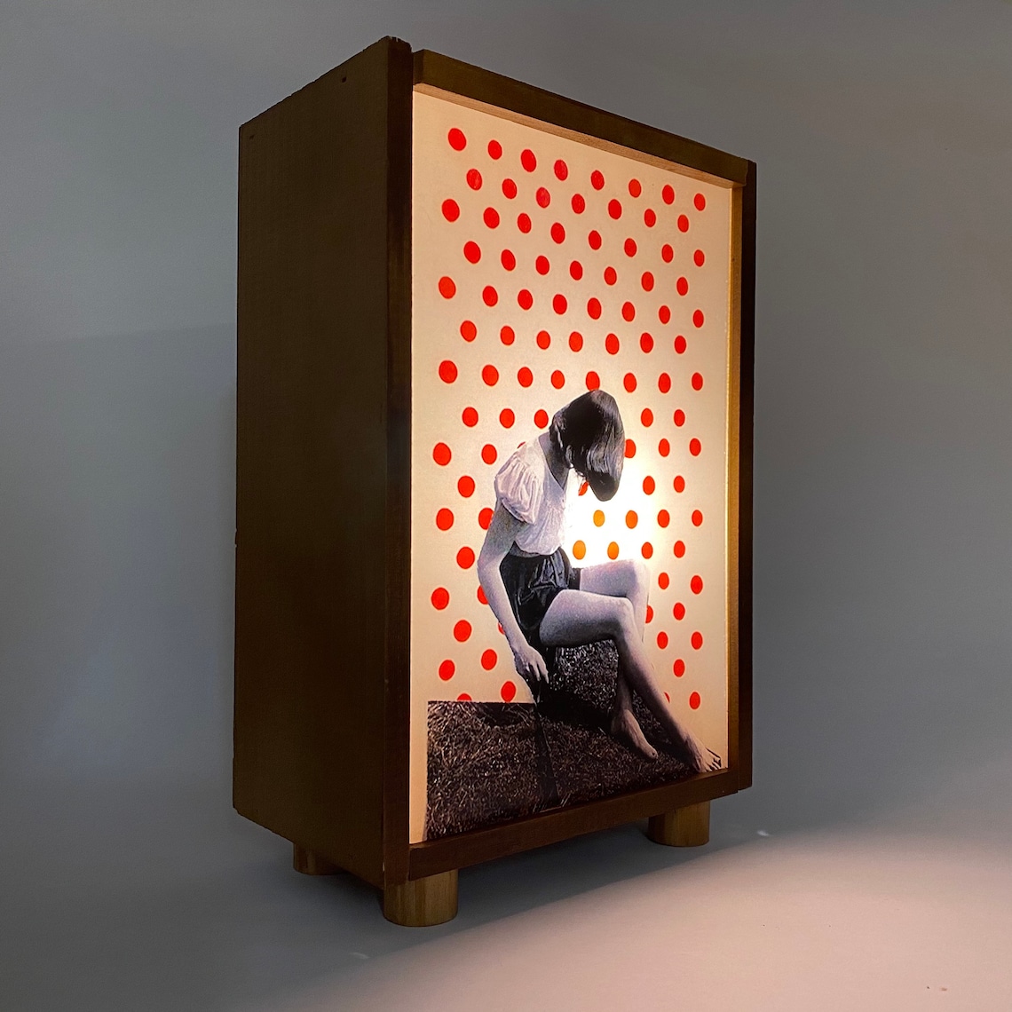 Walnut Lightbox Wooden Handmade Lightbox Christmas Gift - Etsy Singapore