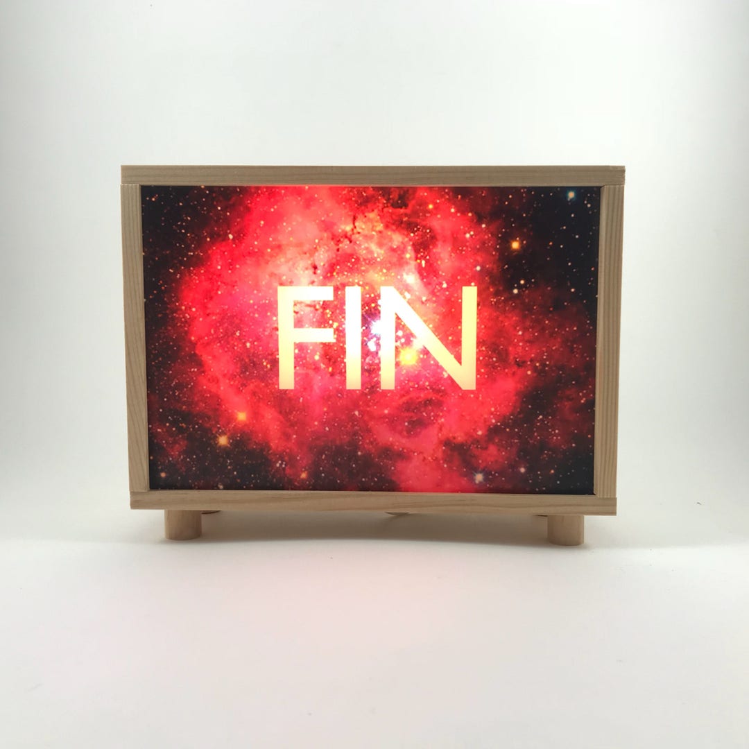 Space Fin Wooden Lamp, Collage Light Box, Pinewood Lamp, Lightbox ...