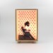 Dots and Girl Collage in Pine Wood Lamp, Wooden Light Box, Desk Lamp ...