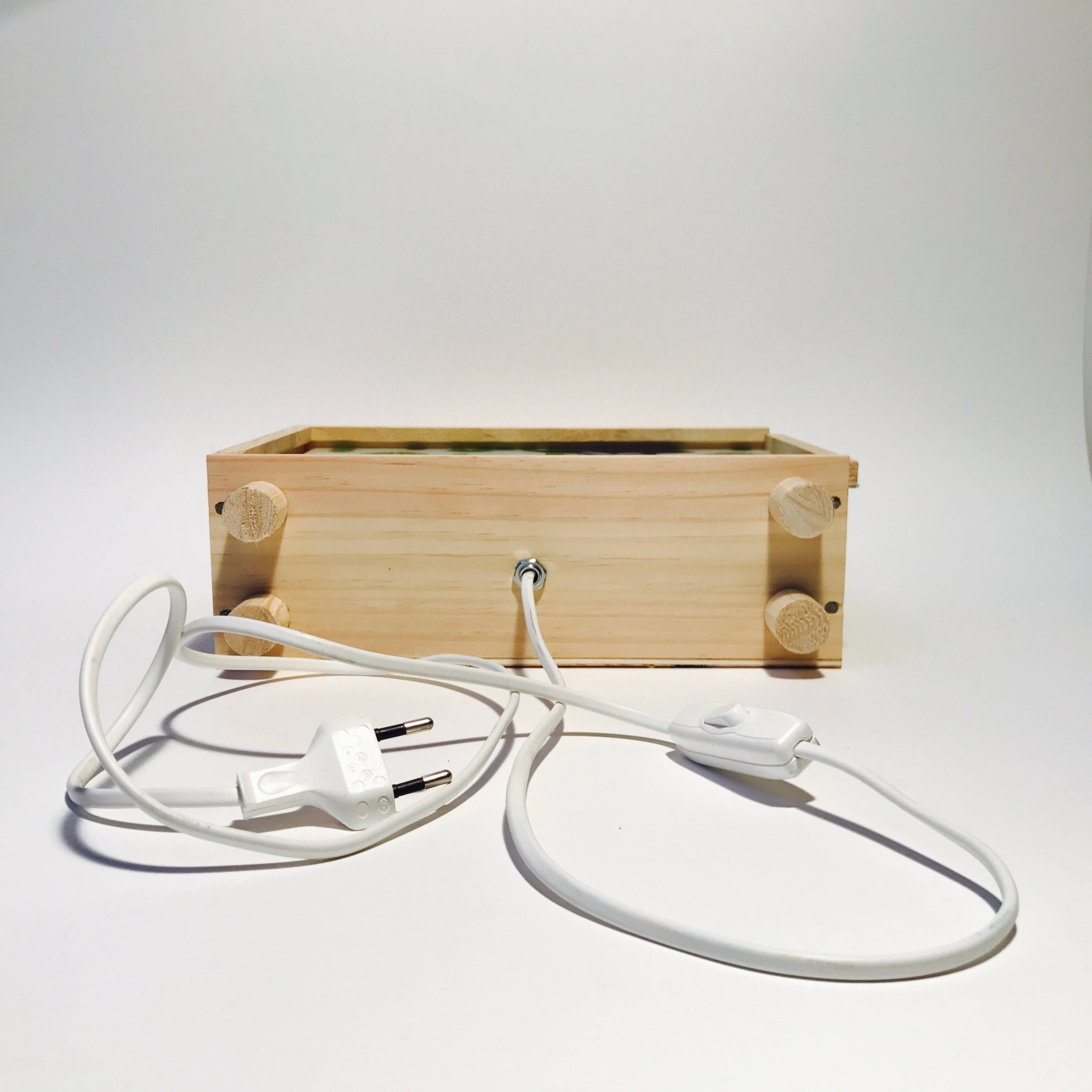 Original Sea Collage in Pinewood Light Box Night Light Box | Etsy