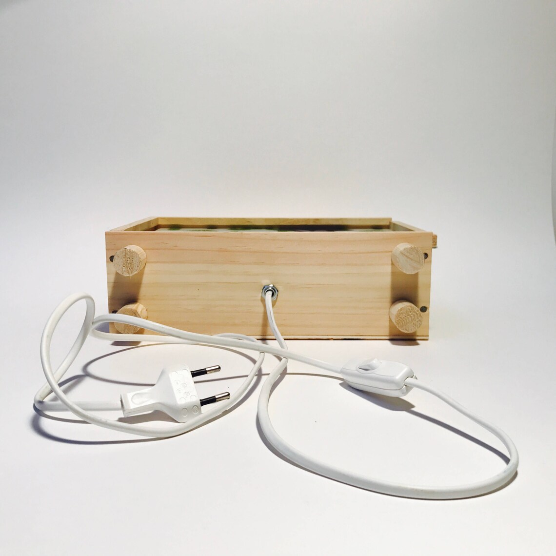 Wooden Table Lamp Collage Art Light Box Contemporary Lamp - Etsy