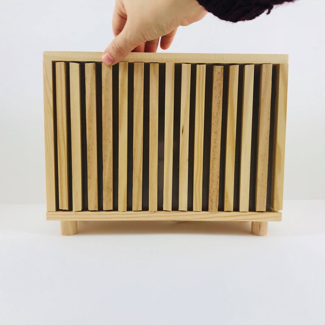 Wooden Lamp Wooden Bedside Lamps Pine Wood Light Box | Etsy