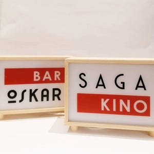 Custom Light Box Sign, Personalized Wooden Lamp With Your Logo or ...