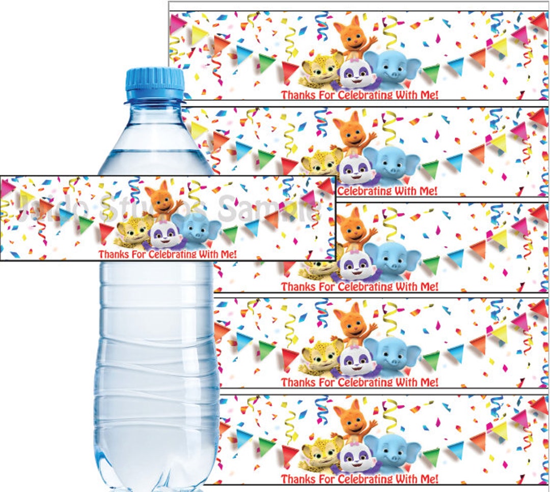 Word Party Water Bottle Labels - Etsy