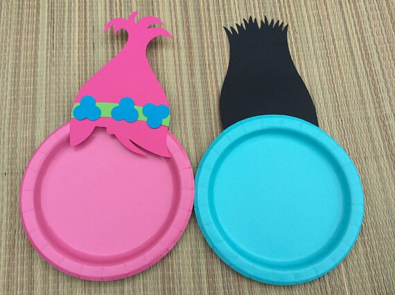 Trolls Plates/trolls Birthday/trolls Party/12 Trolls Party Favors Set ...