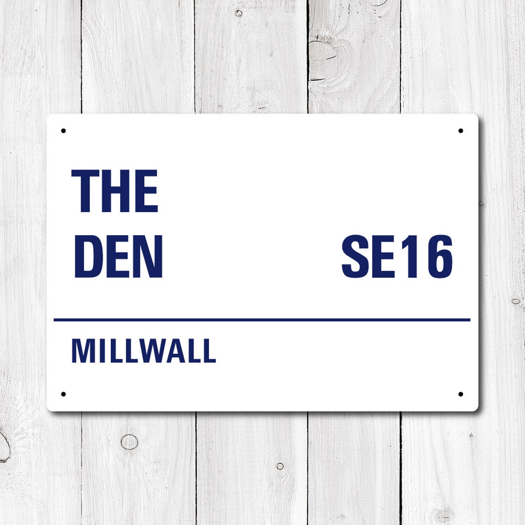 The Den Millwall Metal Sign - Etsy UK