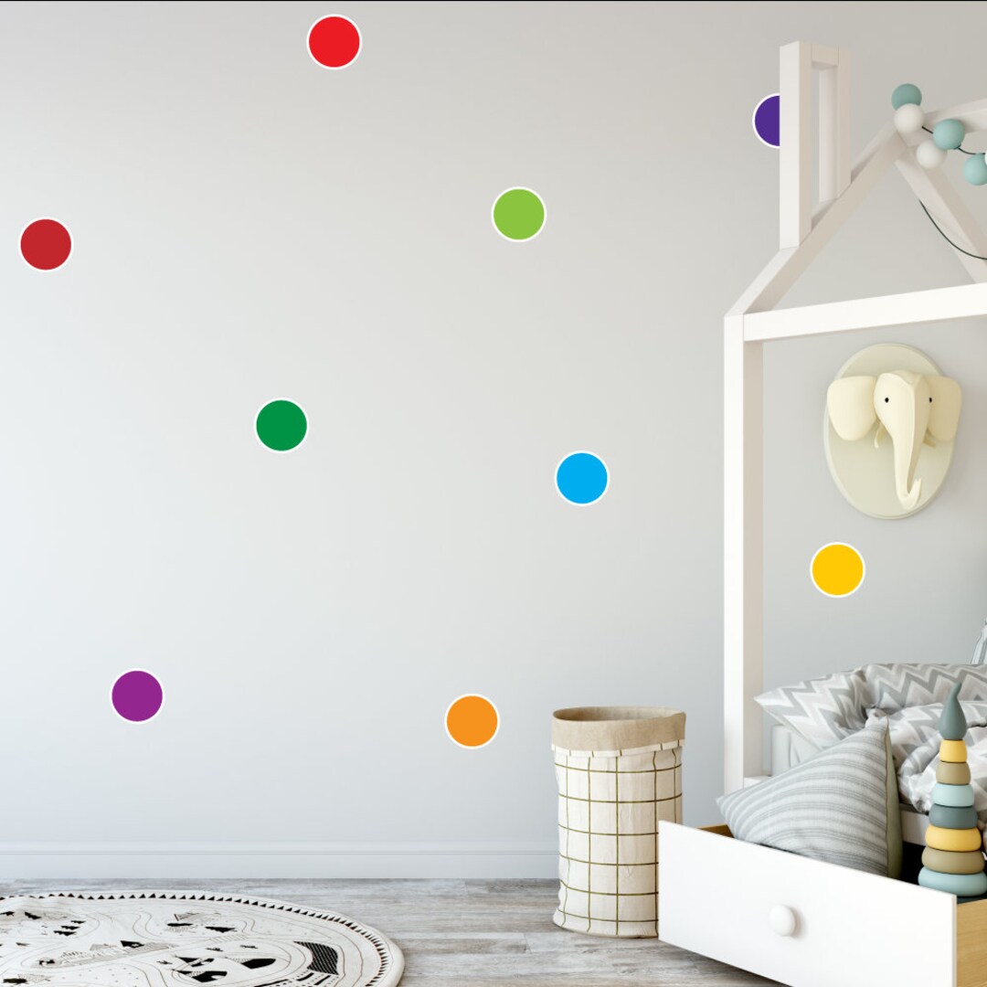 Bright Rainbow Polka Dot Sticker Pack - Etsy