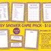Purple Yellow Baby Shower Game Pack - 70% off SALE - PRINTABLE Purple ...