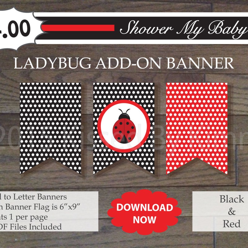 Ladybug Banner - Etsy