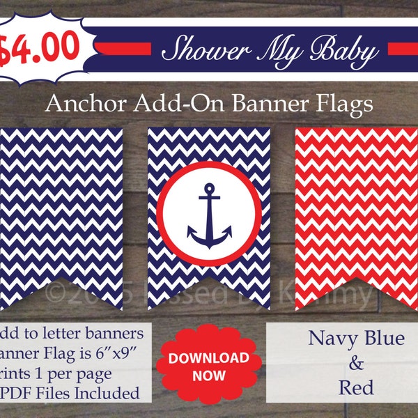 Navy and Red Chevron - Etsy