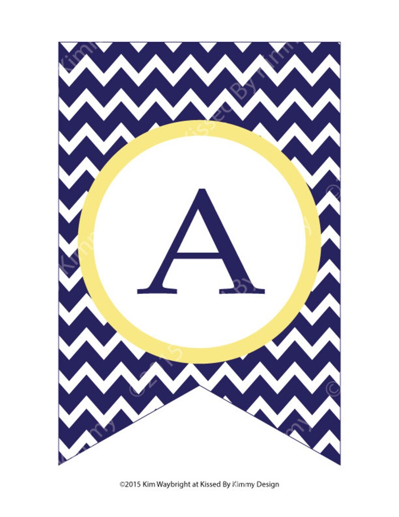 Nautical Banner Printable HAPPY BIRTHDAY Banner Navy Blue - Etsy