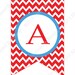 40% off SALE- Red and Blue FULL ALPHABET (+ Numbers) Banner - Printable ...