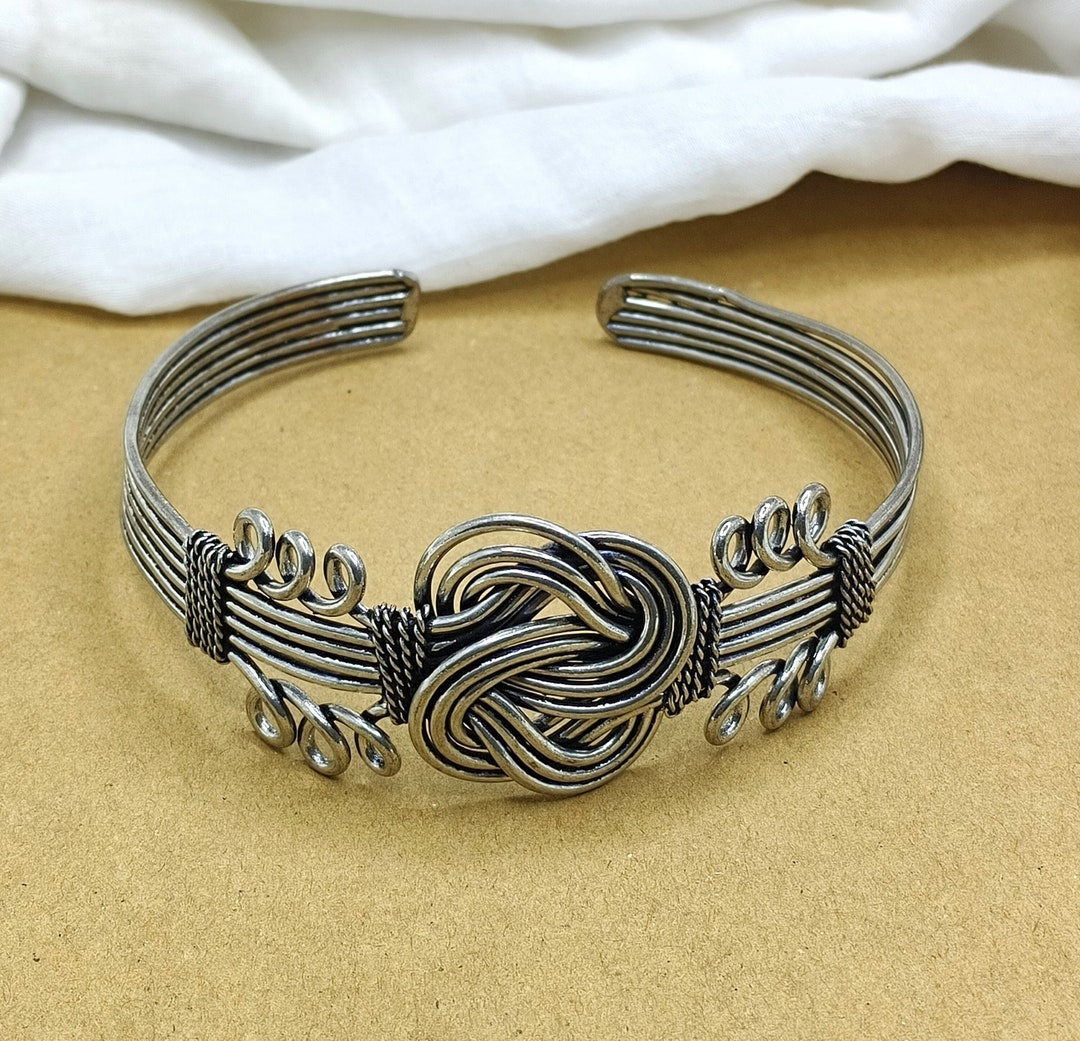 Silver Arm Cuff Upper Arm Cuff Bracelet Unique Arm Band Handmade ...