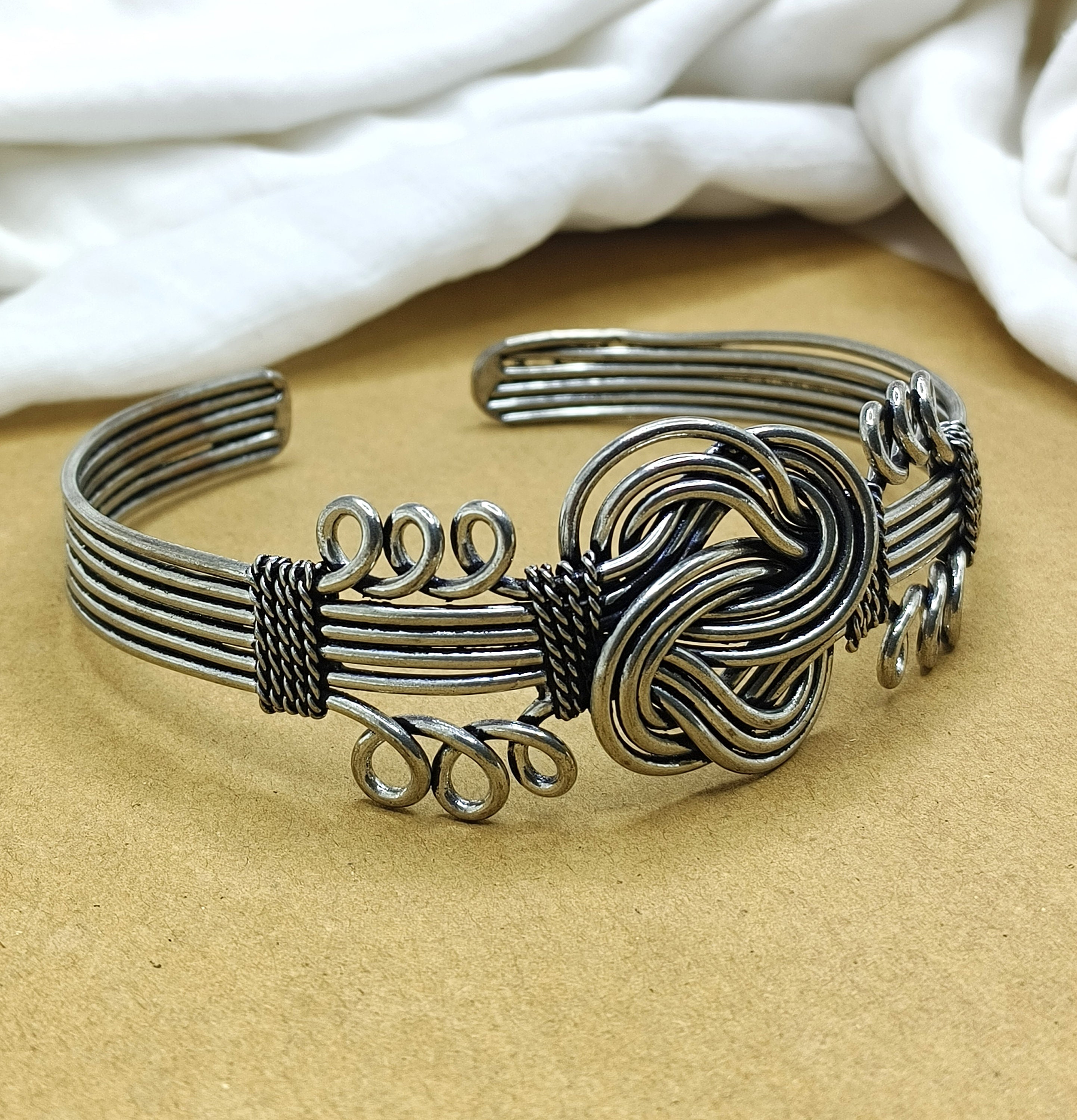 Silver Arm Cuff Upper Arm Cuff Bracelet Unique Arm Band Handmade ...