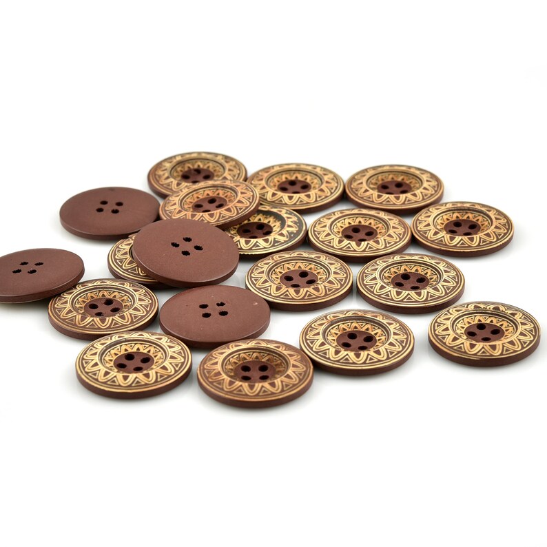 12 Pieces Natural Wood Button-very Big Buttons Extra Large Organic ...