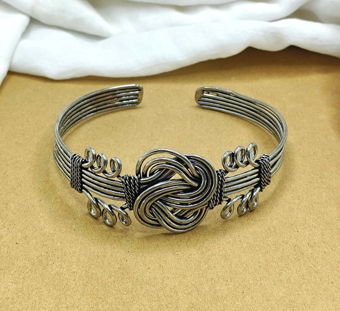 Silver Arm Cuff Upper Arm Cuff Bracelet Unique Arm Band Handmade ...