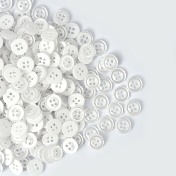 White Buttons - Etsy