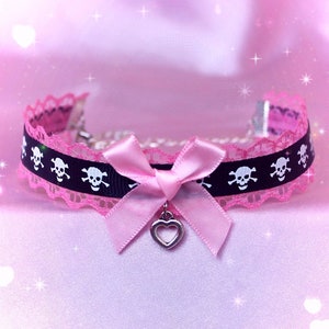 Punk princess lace choker kawaii jewelry pastel goth | Etsy