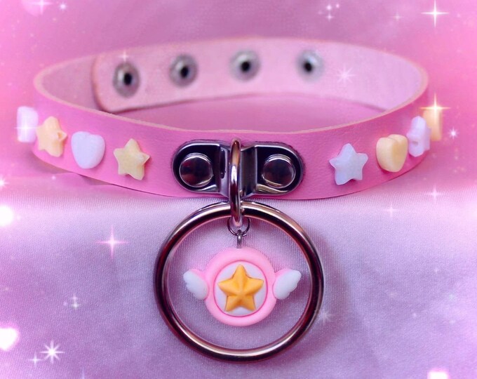 Magical Girl Pink Ring Collar ~ Fairy Kei Choker ~ Kawaii Jewelry ...