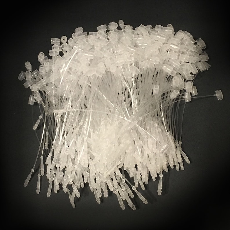 500 3 inch hang-tag Plastic Security Loops for attaching | Etsy