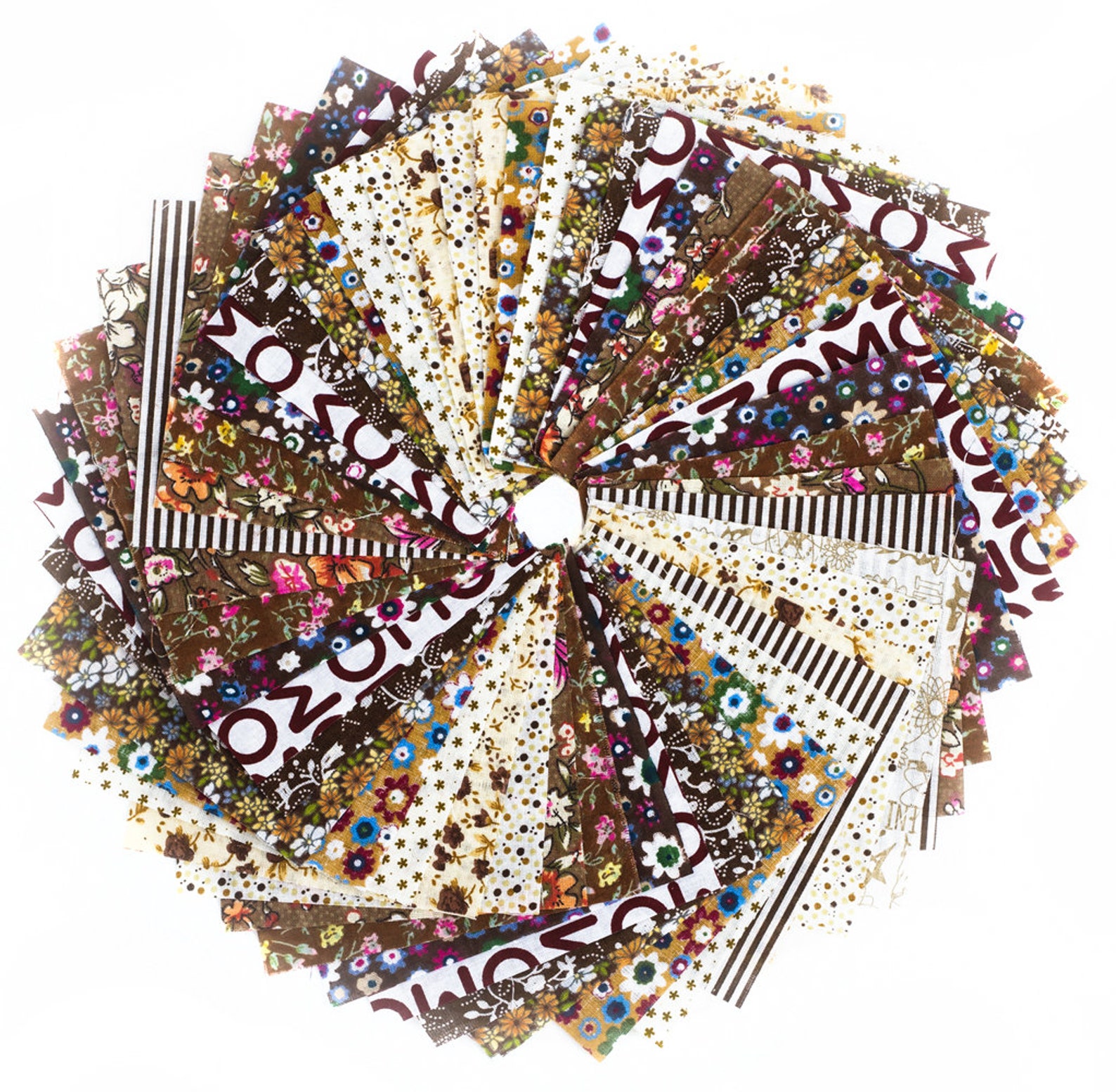 50pcs Different Pattern Patchwork Fabric Craft Printed Cotton | Etsy