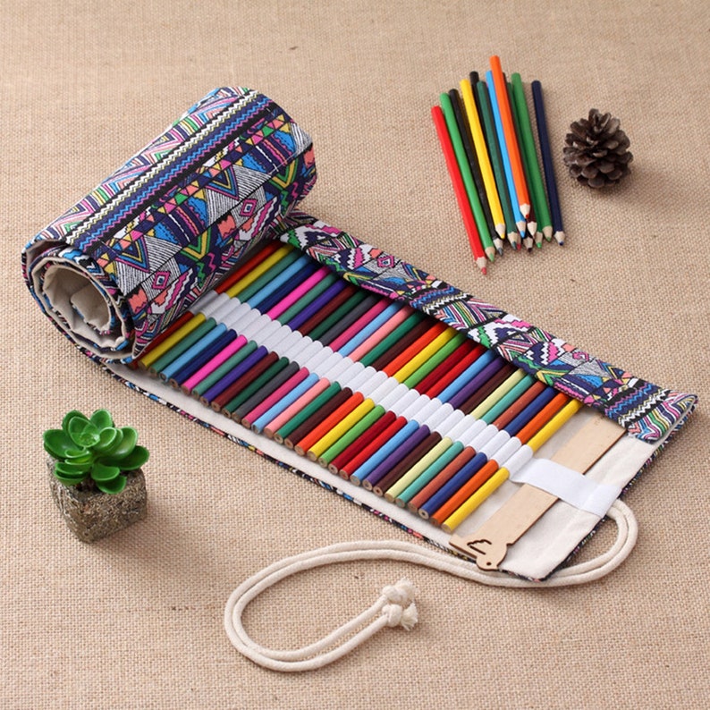 36/48/72 Holes Canvas Pencil Wrap Roll up Pencil Case Pen - Etsy 36/48/72 Holes Canvas Pencil Wrap Roll up Pencil Case Pen - Etsy