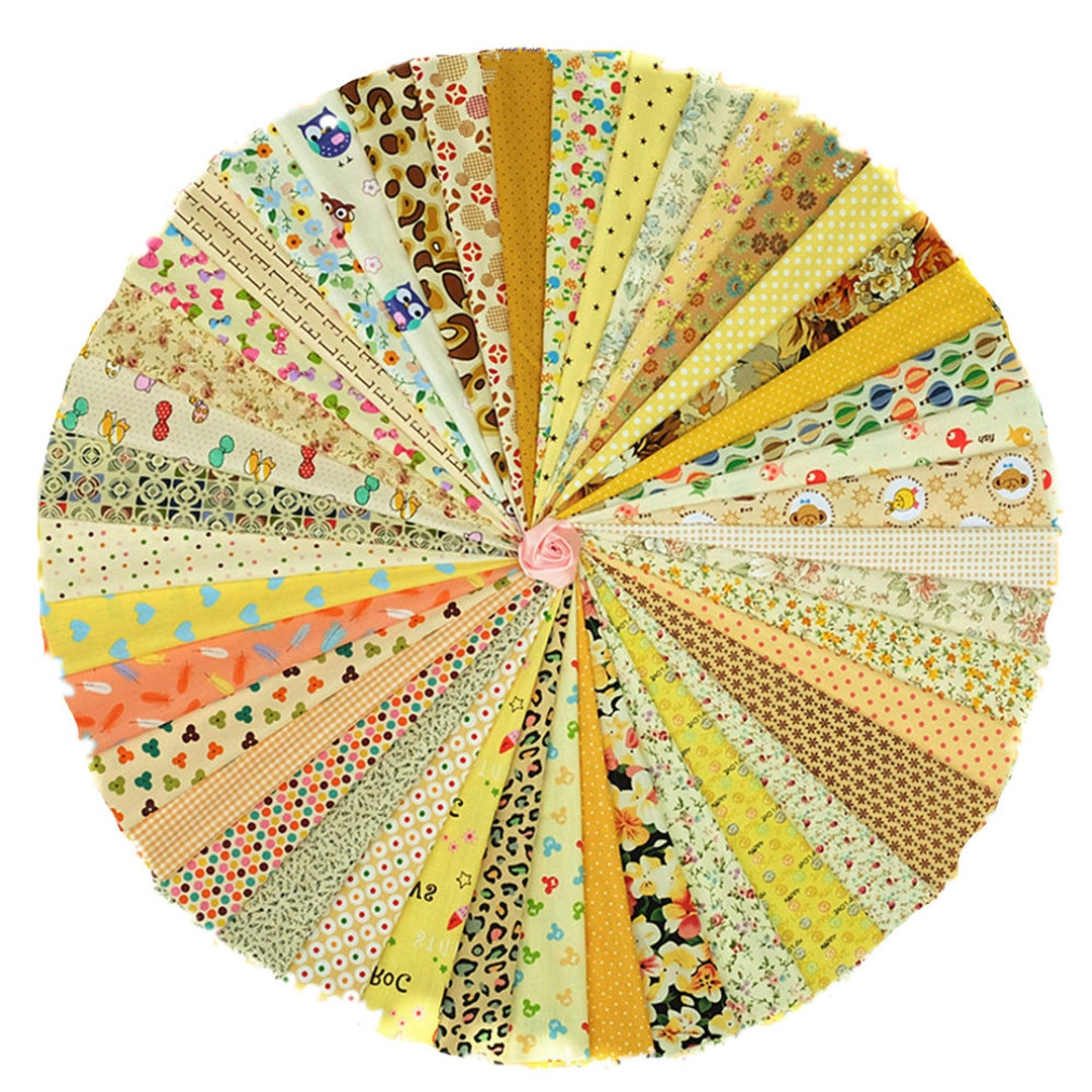 20*30cm Assorted Pre-cut Printing Cotton Material Mixed Squares Bundle ...