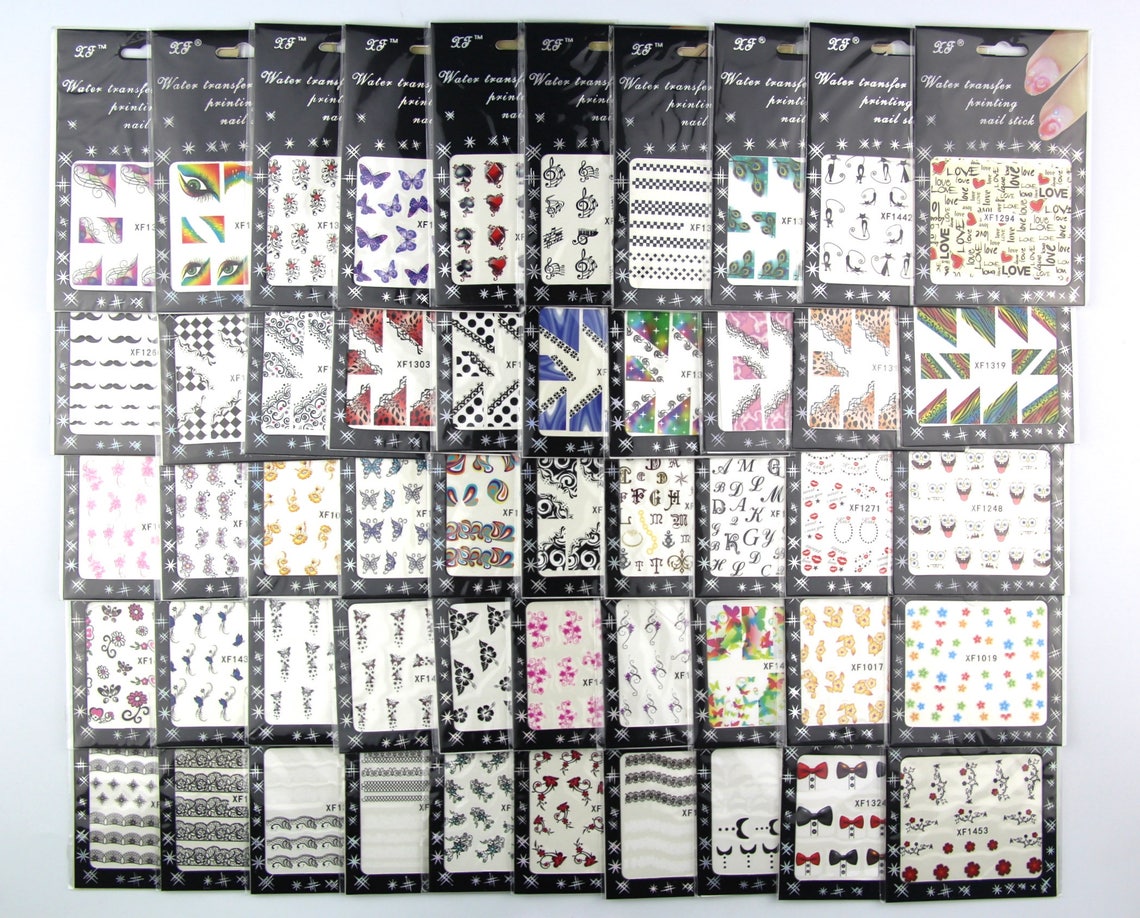 10X Quality Sole Package Manicure Nail Sticker 3D Nail Tattoo Decals ...