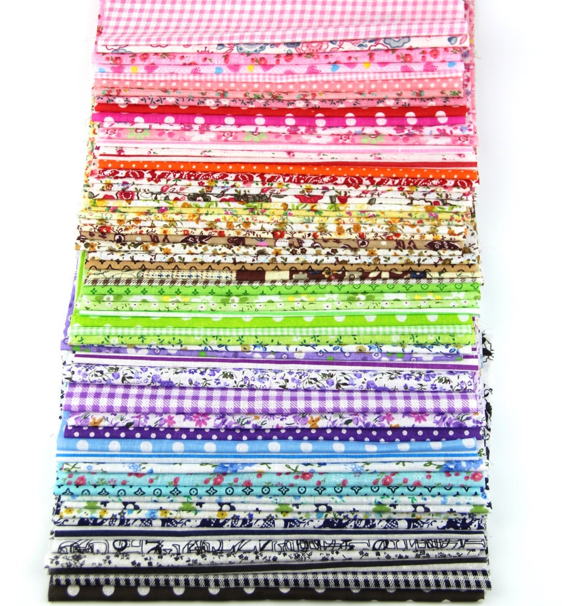 15 Fabric Cotton 100% Printed Boundle Patchwork Fabric Squares | Etsy