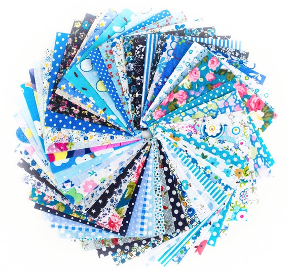 50pcs Different Pattern Patchwork Fabric Craft Printed Cotton | Etsy