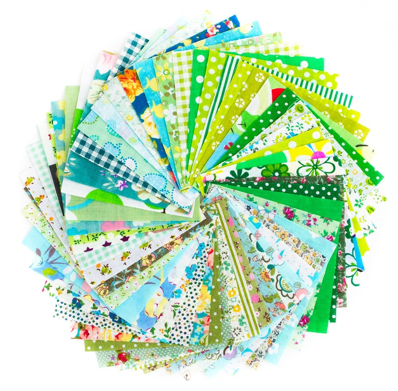 50pcs Different Pattern Patchwork Fabric Craft Printed Cotton - Etsy