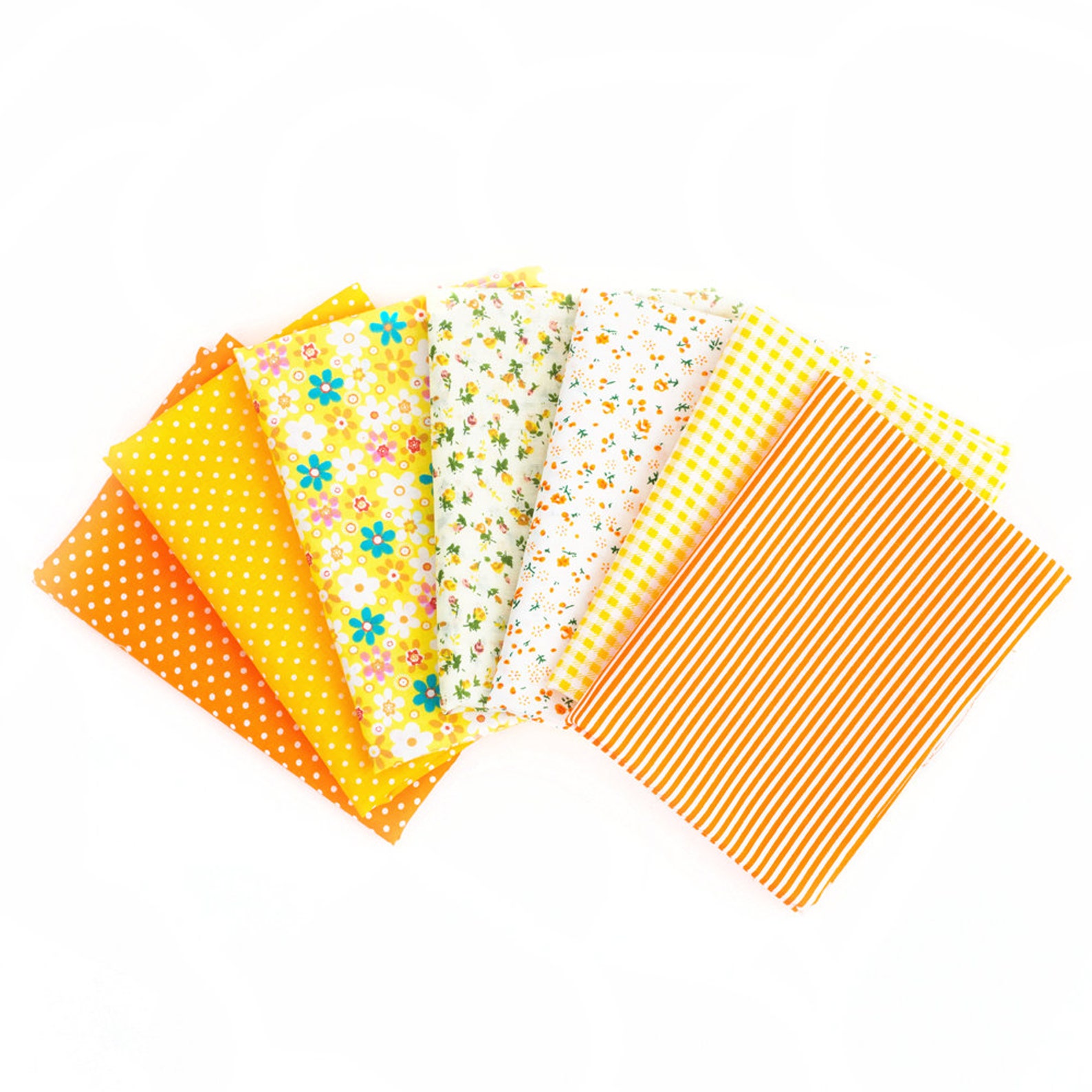 7pcs Different Pattern Patchwork Fabric Craft Printed Cotton | Etsy