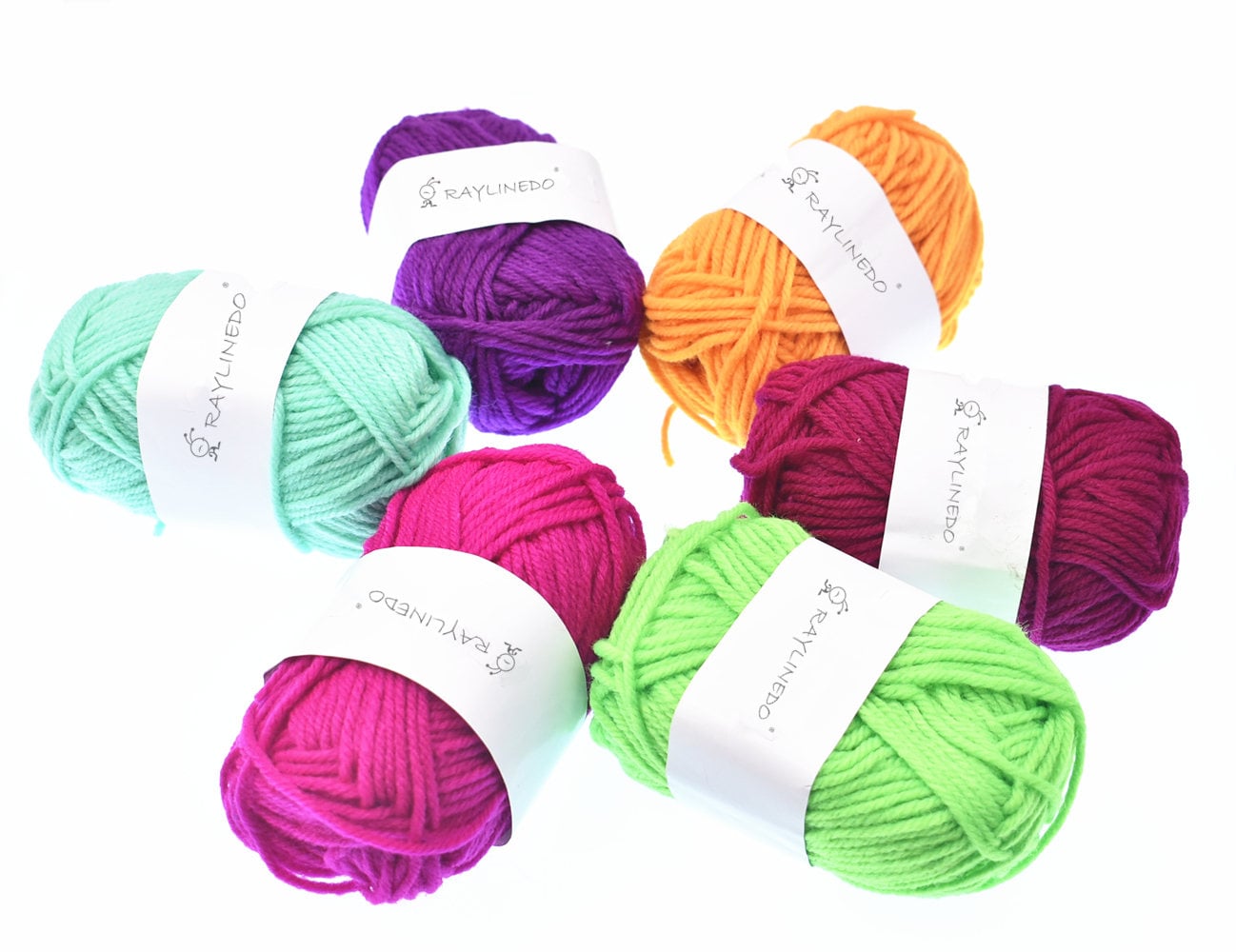Pack 20 X 25g Ball Assorted Colors 100% Acrylic Knitting Yarn - Etsy
