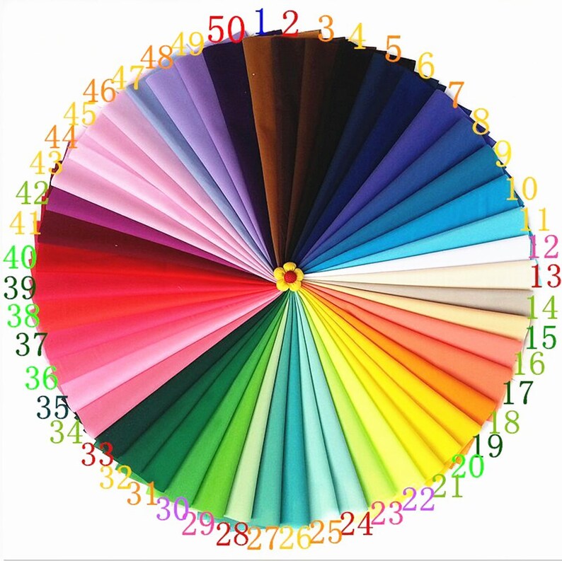 50PCS 2030cm Assorted Pre-Cut Solid Color Mixed Squares | Etsy