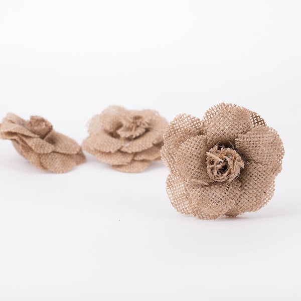 Burlap Flowers - Etsy
