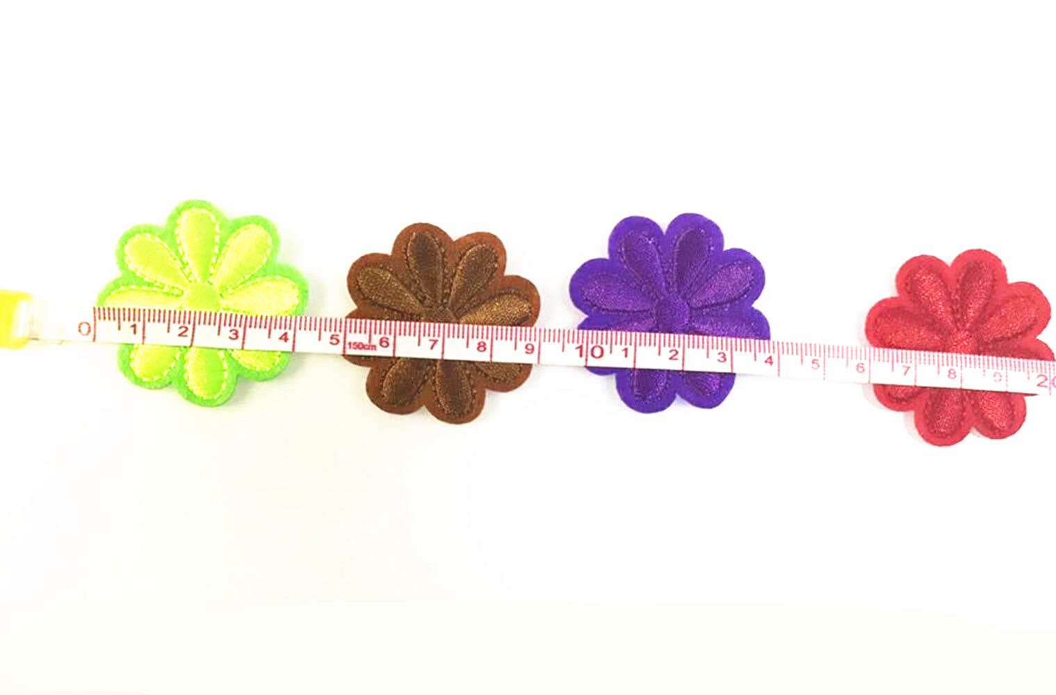 100PCS Assorted Color Small Flower Patch Sticker Embroidery Badge Iron ...
