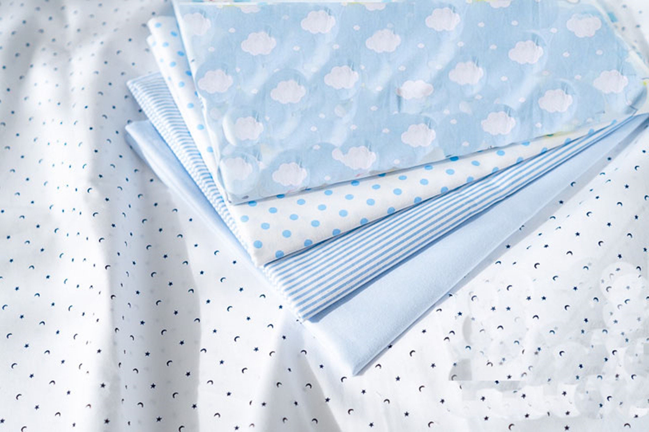 12 Different Pattern Polyester Patchwork Fabric Bundle Squares - Etsy