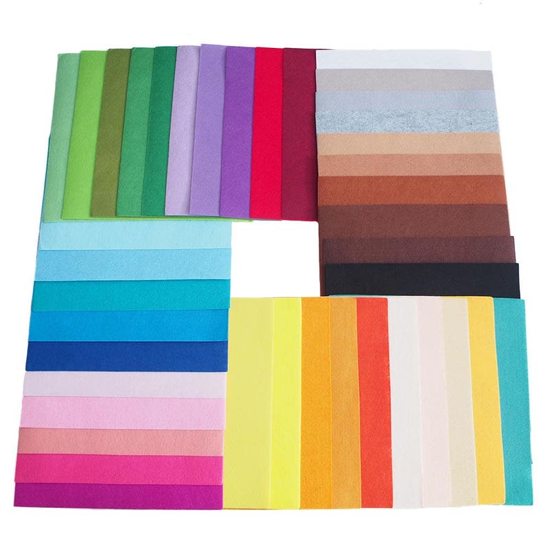 40X Different Assorted Colours Felt Fabric Nonwoven Sheet Patchwork 30 ...