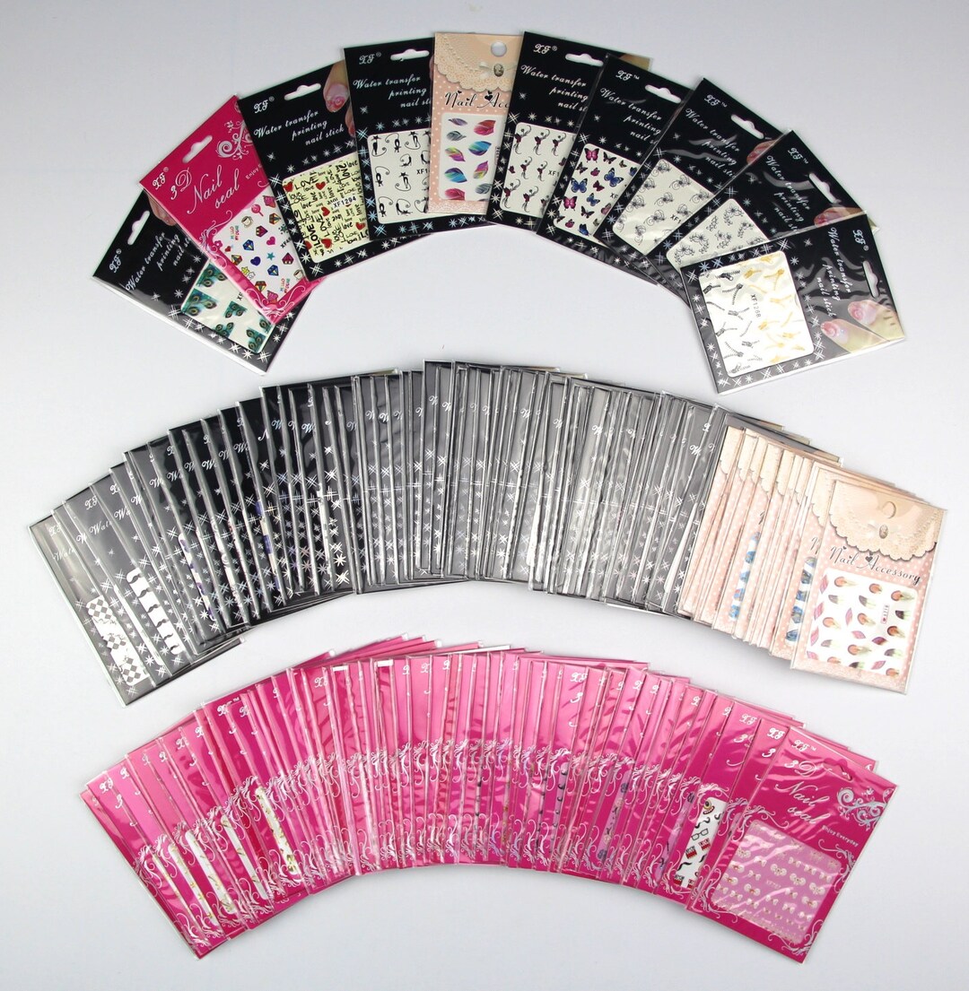 10X Quality Sole Package Manicure Nail Sticker 3D Nail Tattoo Decals ...