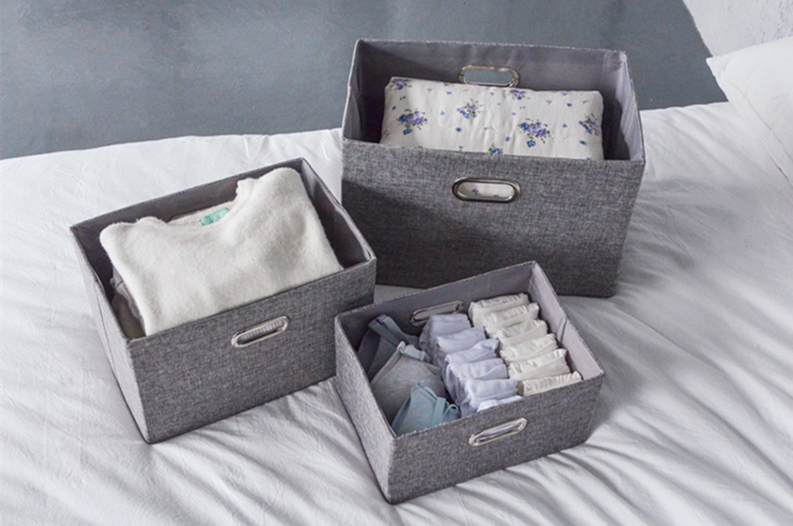 Foldable Storage Box With Lids and Handles Kid's Toy Storage Bins ...