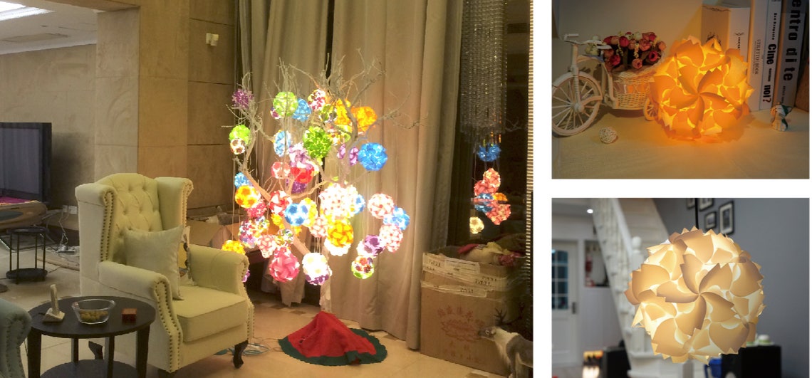 DIY Party Decoration- Puzzle Lampshade - Puzzle Lightshade - Ceiling ...