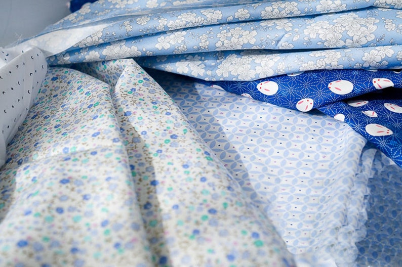 12 Different Pattern Polyester Patchwork Fabric Bundle Squares - Etsy