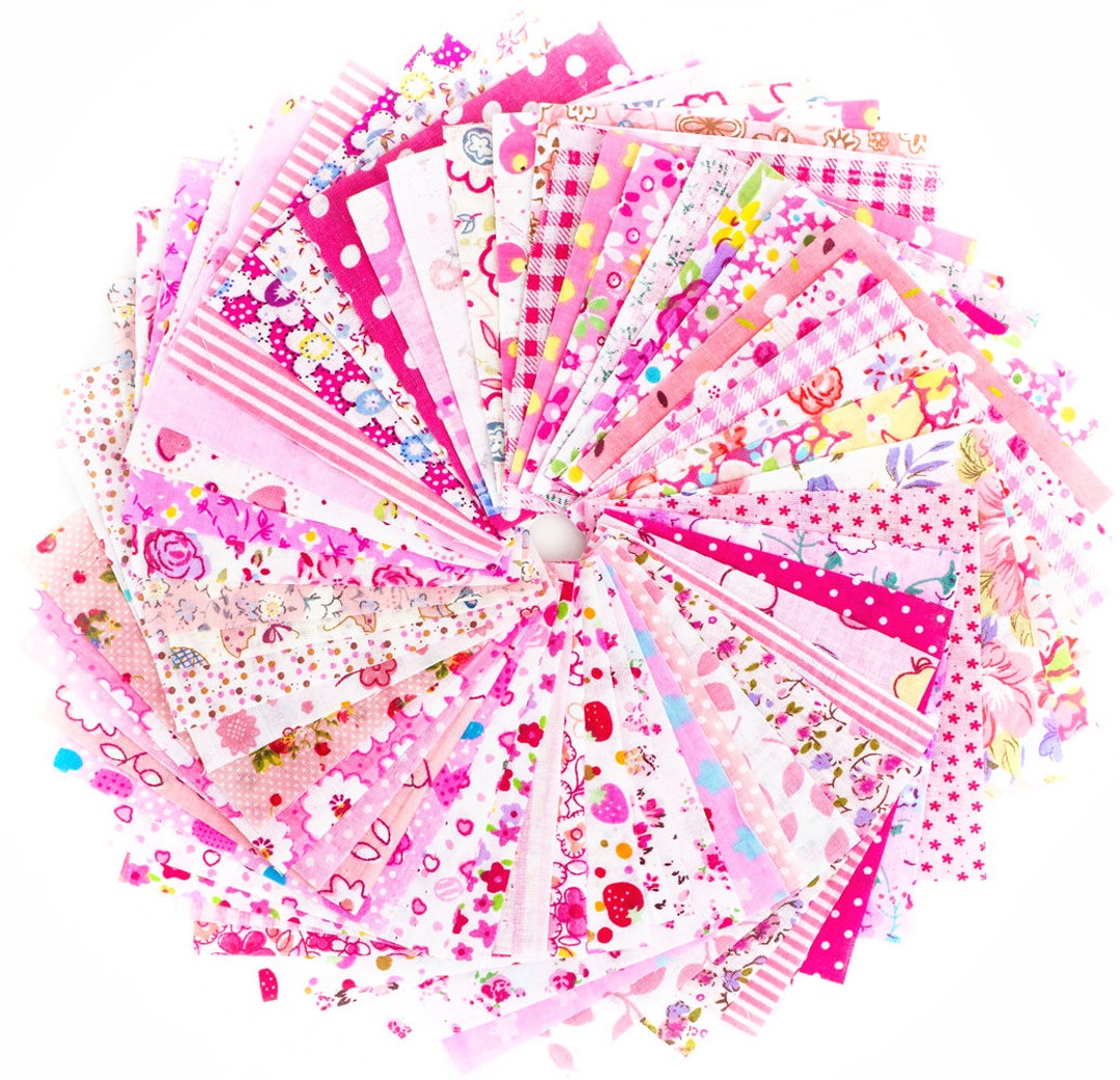 50pcs Different Pattern Patchwork Fabric Craft Printed Cotton Material ...