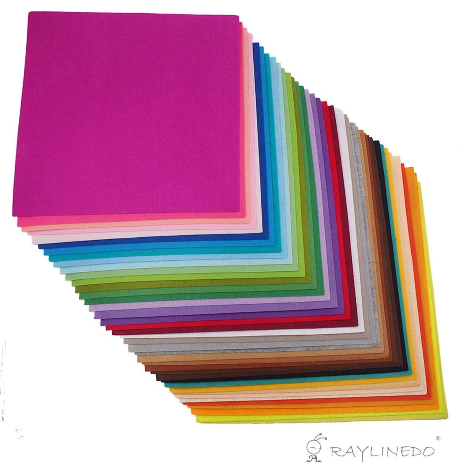40X Different Assorted Colours Felt Fabric Nonwoven Sheet Patchwork 30 ...